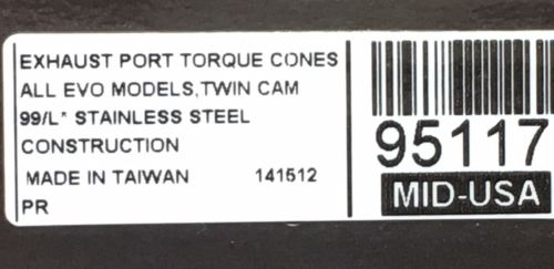 NEW ANTI REVERSION TORQUE CONES 4 HARLEY EVO TC88 1984-UP #95117 ...